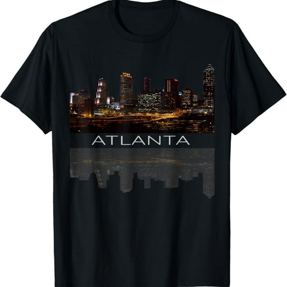 City of Atlanta Night Georgia Skyline Cityscape Love ATL T-Shirt ...