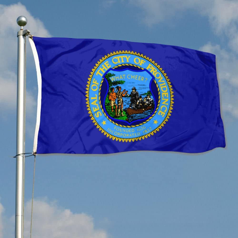 City of Providence Flag Banner 3x5ft Vivid Color Double Stitched with 2 ...
