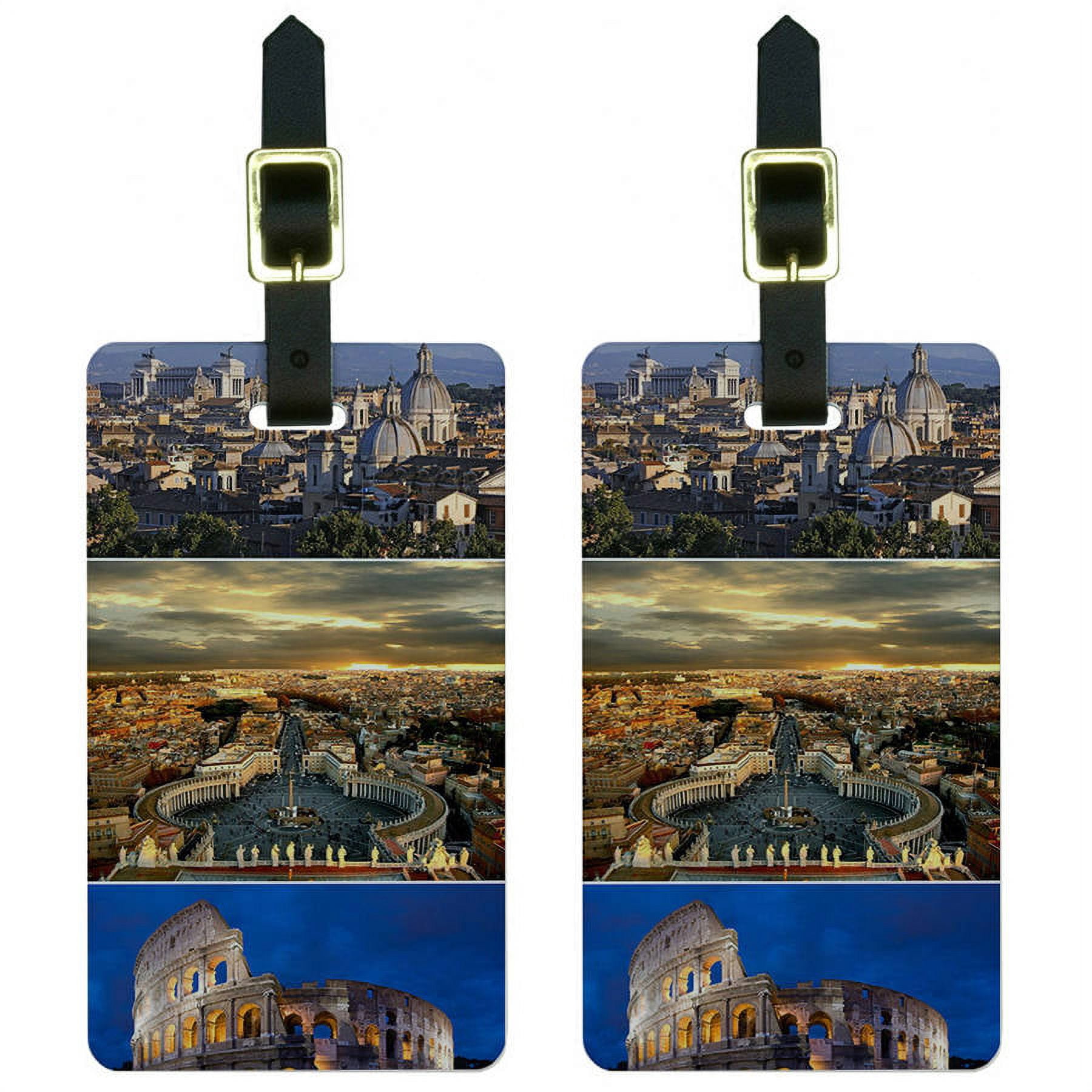 City of Rome Italy Colosseum Saint Peters Square Luggage Tags ID, Set ...