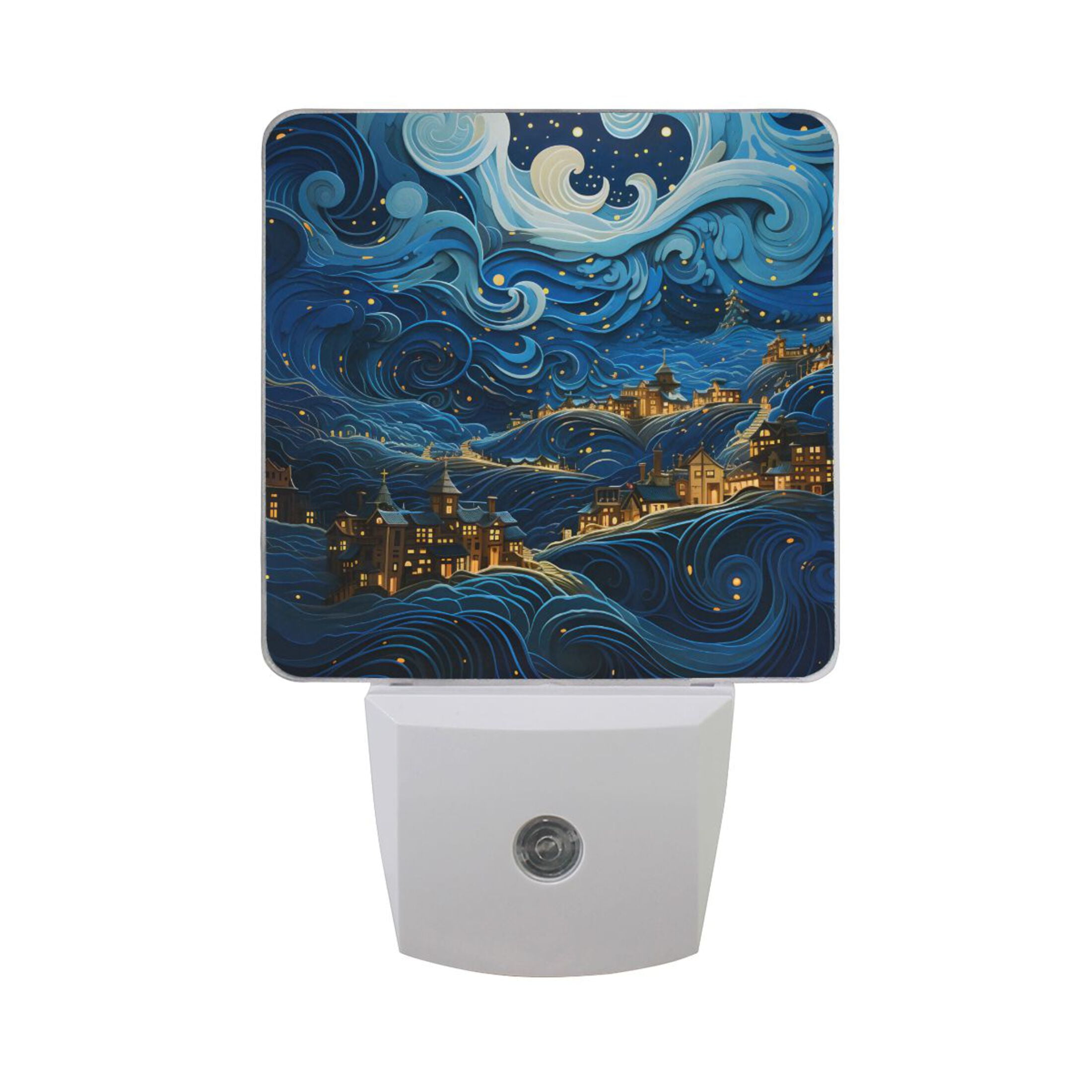 City on Wave Night Light 2 Pack LED Nightlight Plug into Wall Dusk to ...