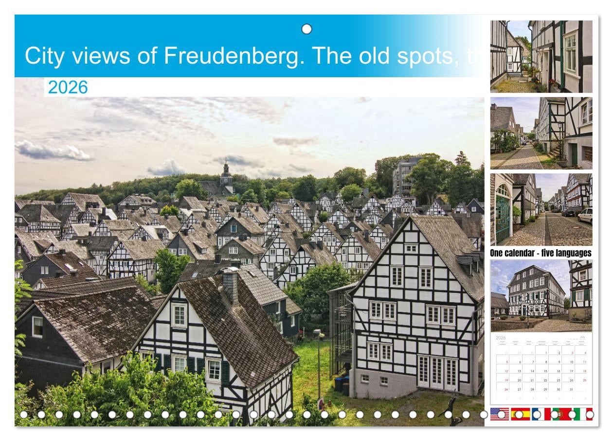 City views of Freudenberg. The old spots, the historic old town ...