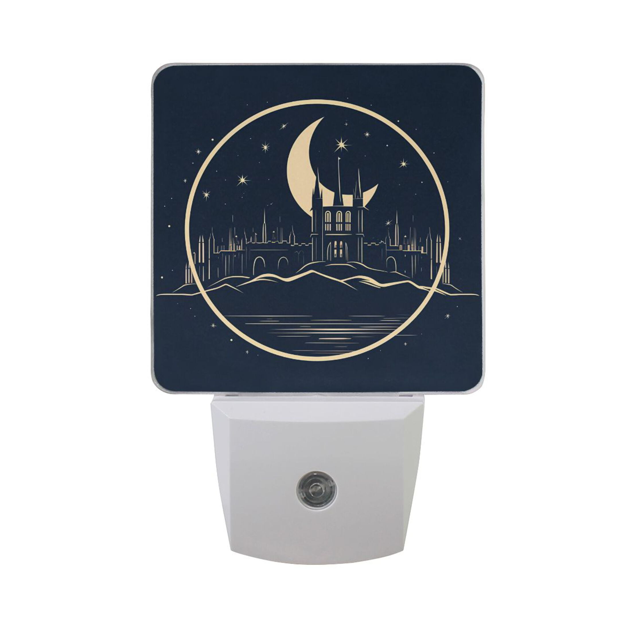 City with Moon Night Light 2 Pack LED Nightlight Plug into Wall Dusk to ...