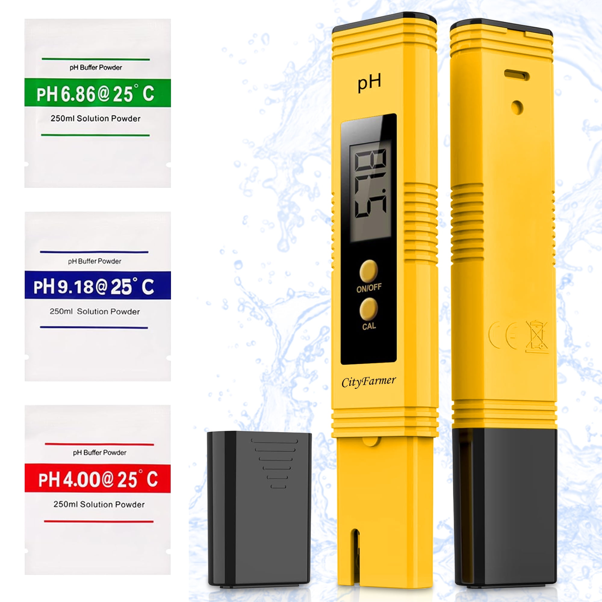 CityFarmer Digital pH Meter, Hydroponic Nutrient Digital pH Meter with ...