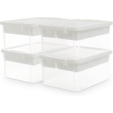 Casewin 3 Tier Transparent Plastic Stackable Storage Box - Adjustable ...