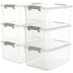 Homz Clear Plastic 3 Drawer Medium Home Storage Tower w/Wheels (2 Pack ...