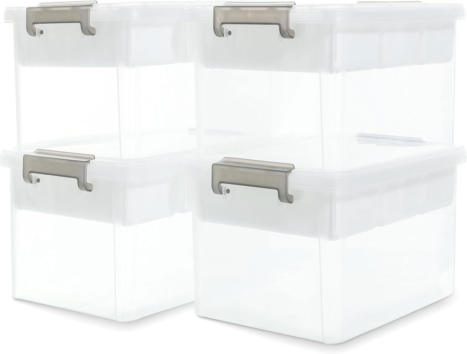 Citylife 17 QT Storage Box with Removable Tray Closet Organizers and ...