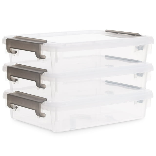Citylife Office Organizer Container, 3 Pcs Stackable File Storage Bins ...