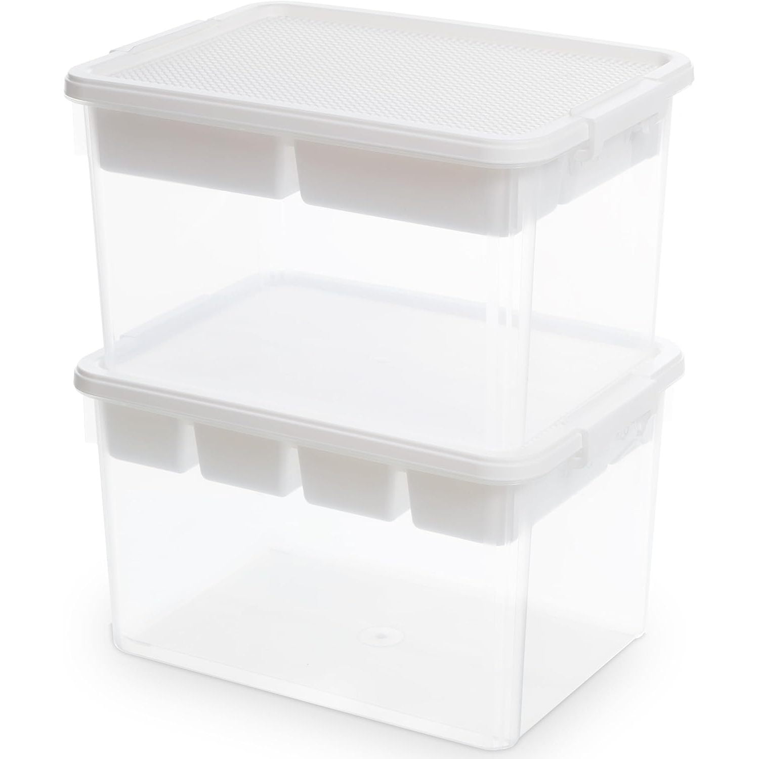 Citylife 32 QT Stackable Toy Storage with Building Baseplate Lid and ...