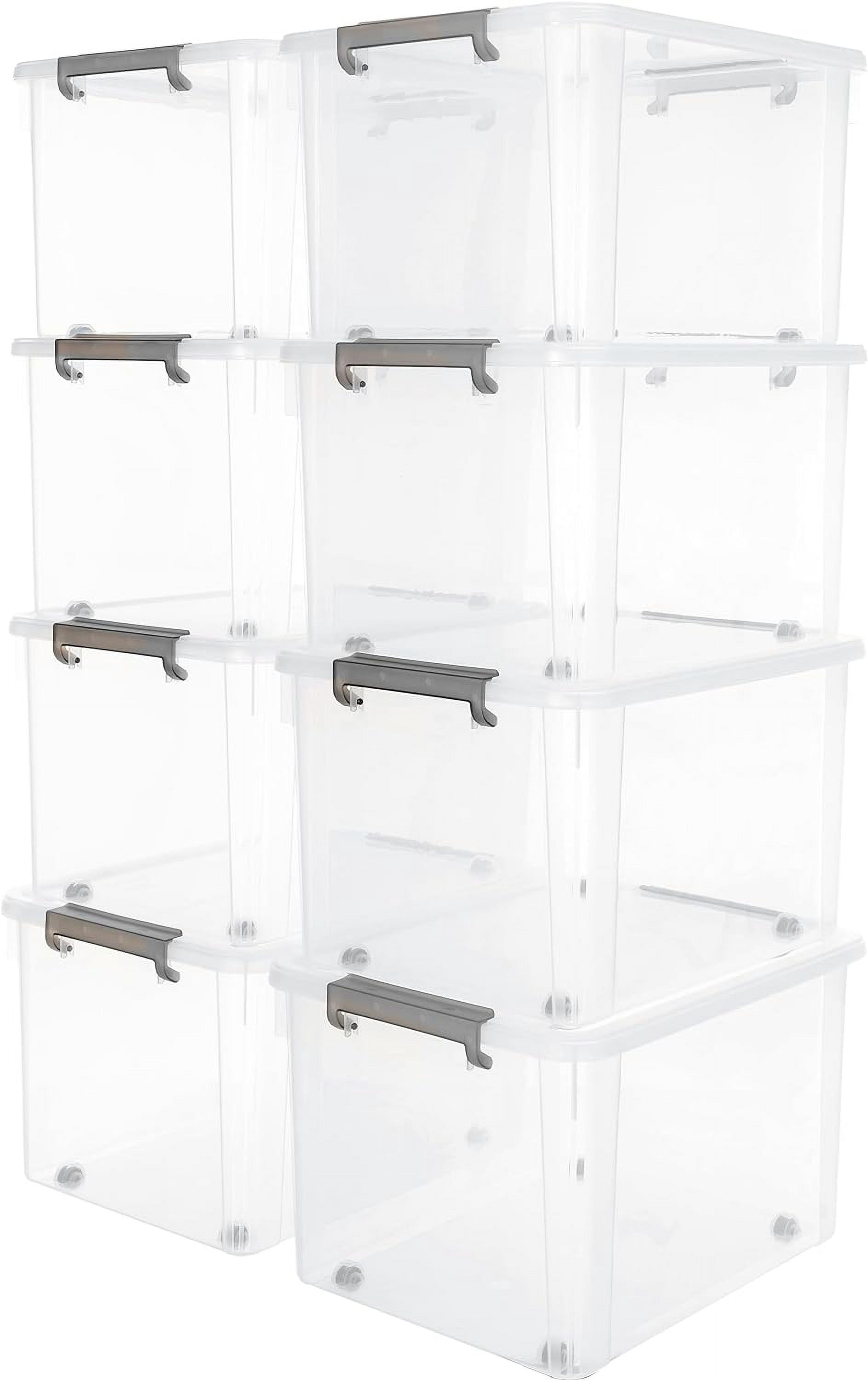 VTUGBUI Citylife 44.4 QT Plastic Storage Bins with Latching Lids ...