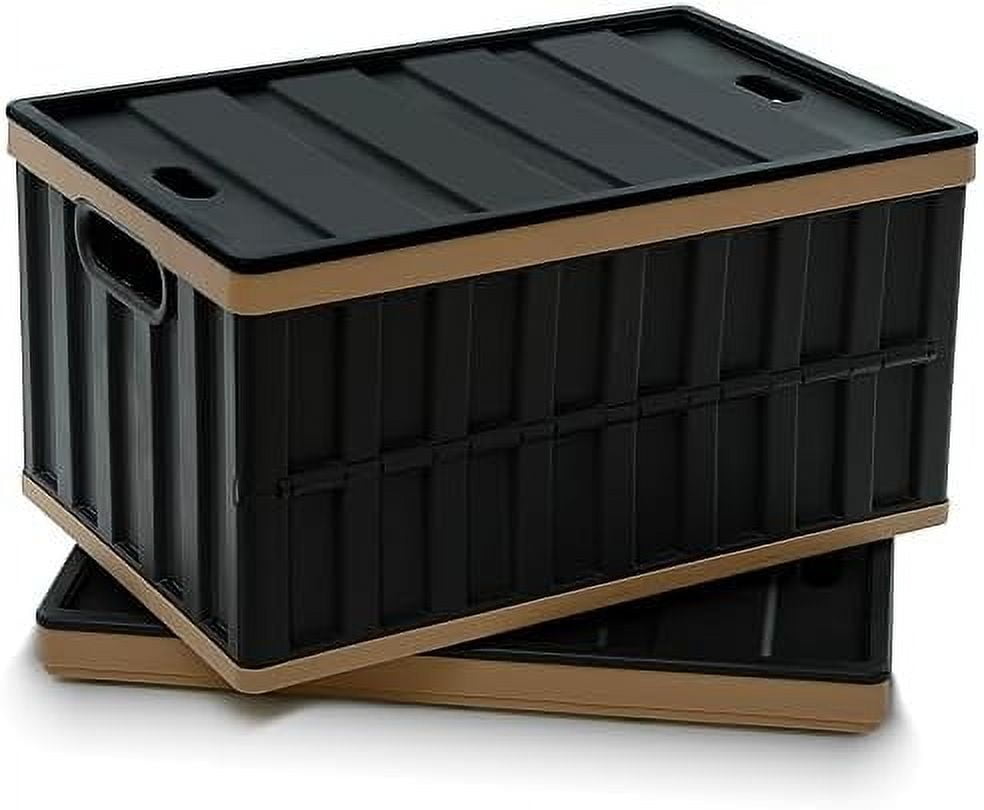 Citylife 64L Collapsible Storage Bins with Lids Plastic Storage ...