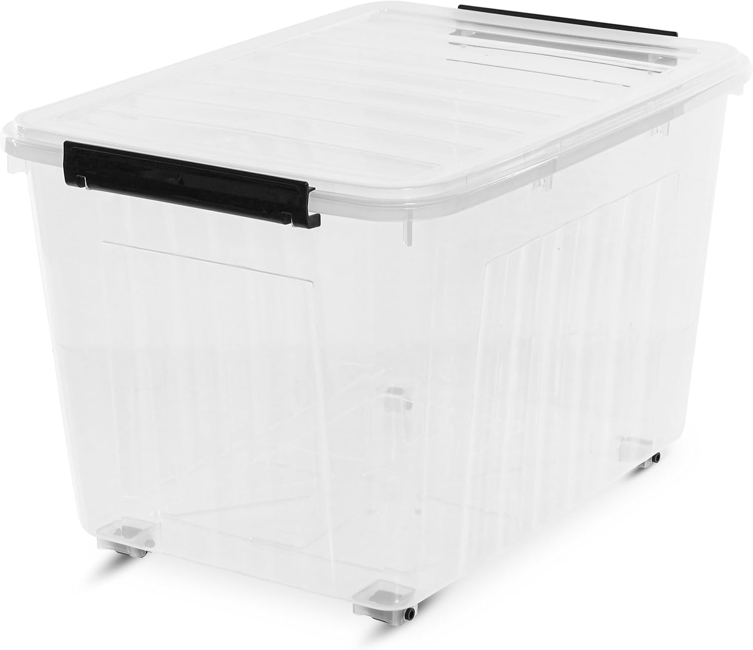 Citylife 82 QT Clear Plastic Storage Bins with Lids Stackable and ...