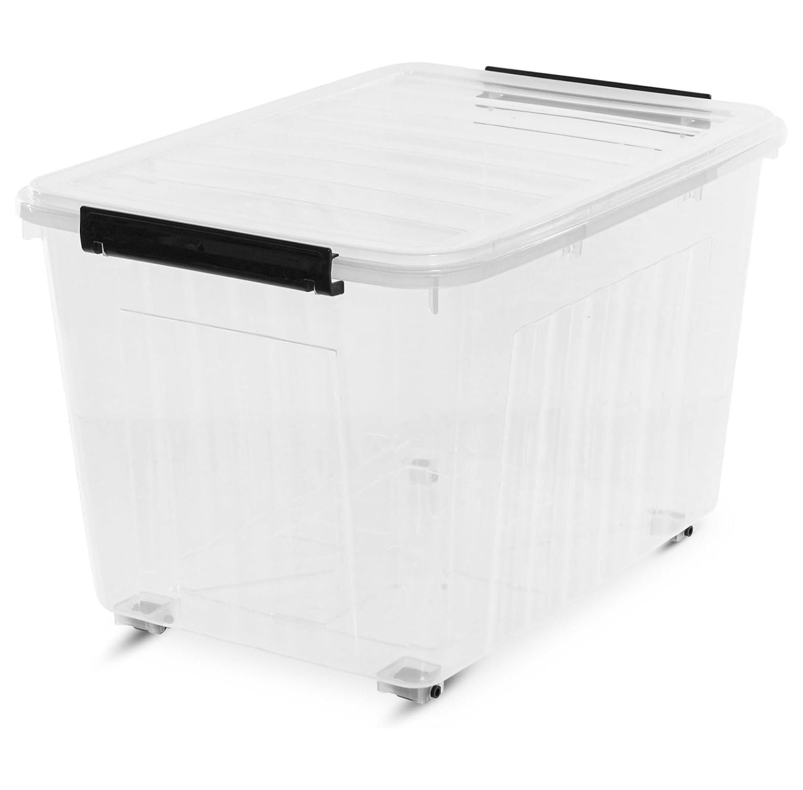 Citylife 82 QT Clear Plastic Storage Bins with Lids Stackable and ...