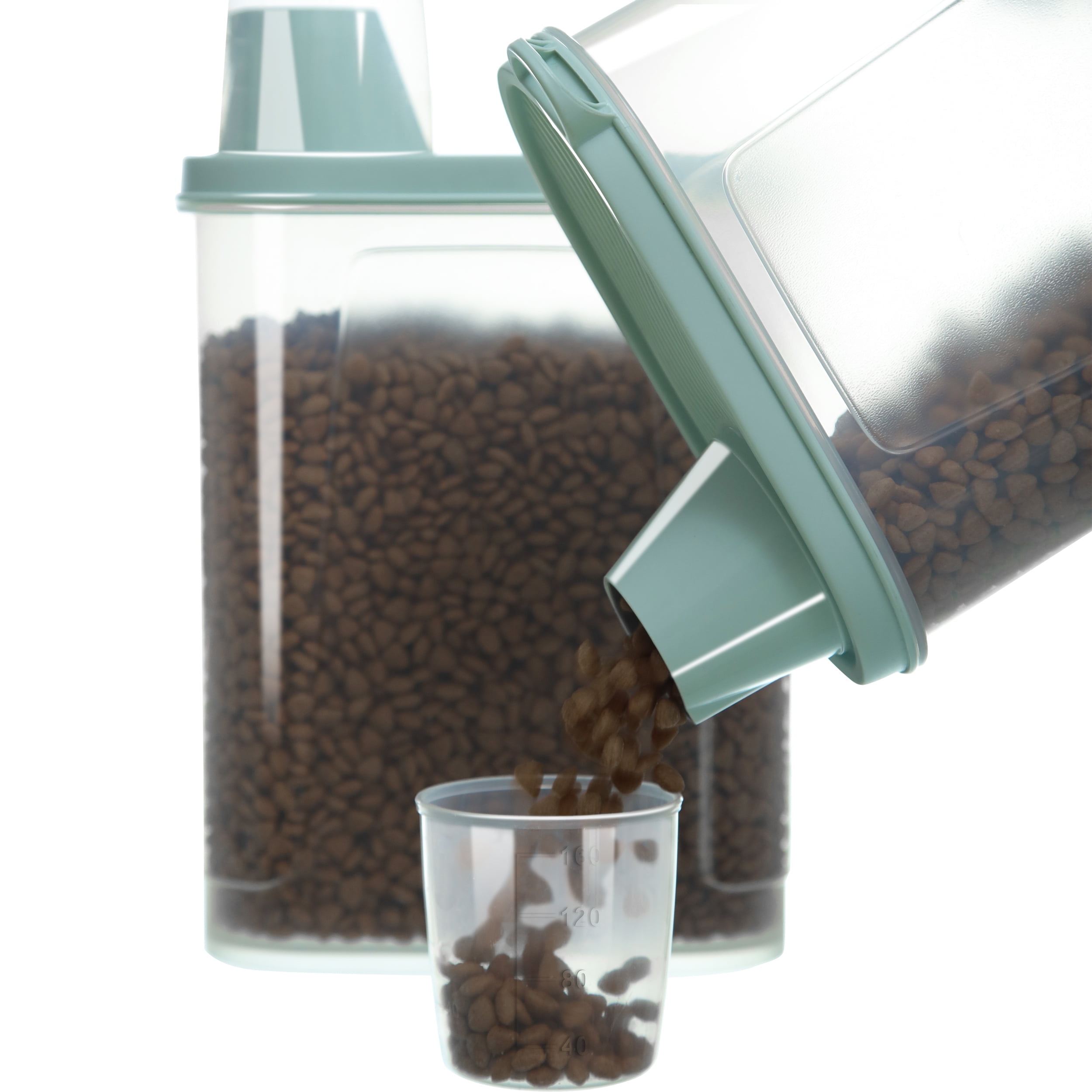 Citylife Pet Food Storage Container with Measuring Cup 2.5 LB 2 PCS ...