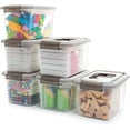 Citylife 5.3 Qt Small Storage Containers with Lids & Handle, Stackable ...