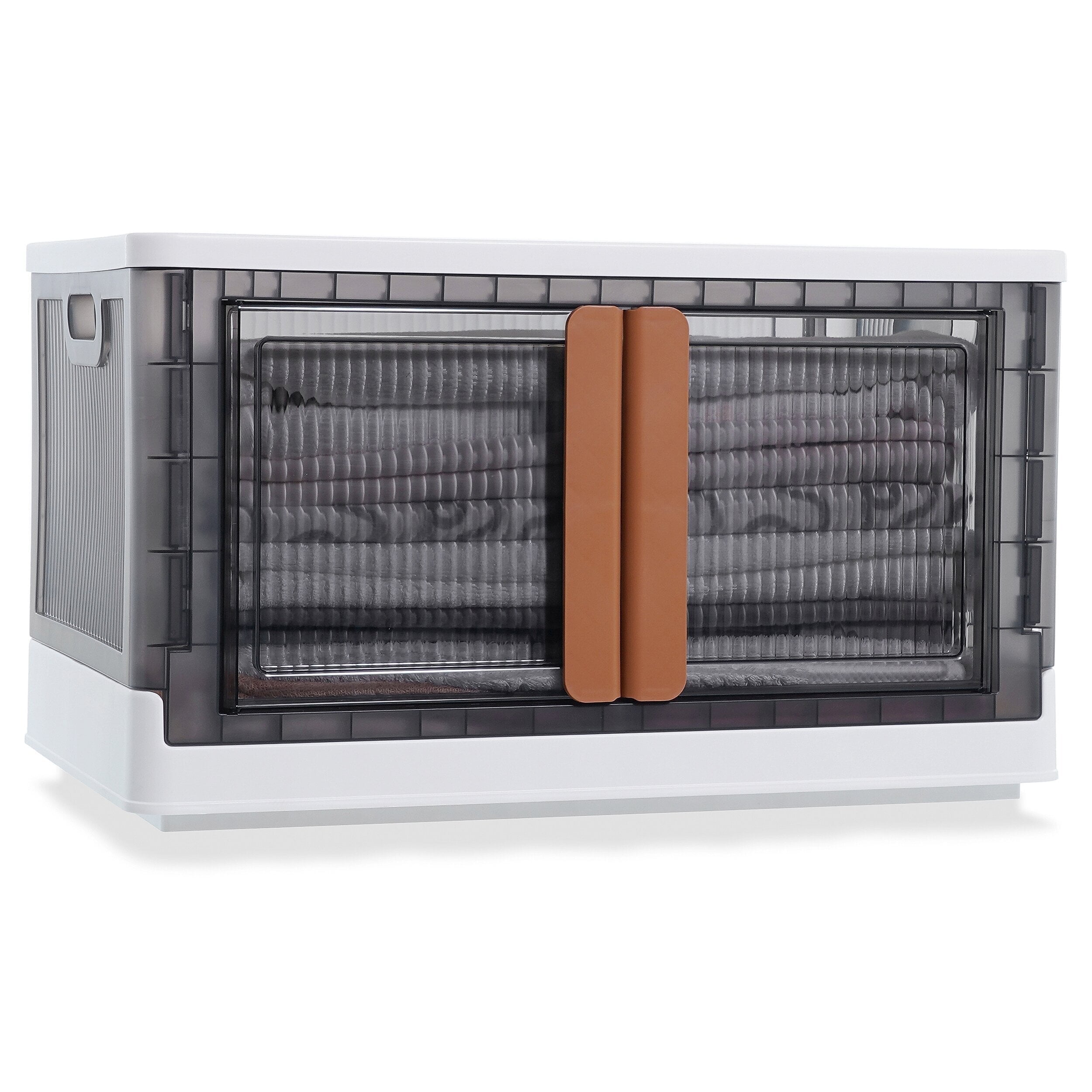 Citylife Storage Bins with Lids and Door Foldable Plastic 34 Qt 1 Packs ...