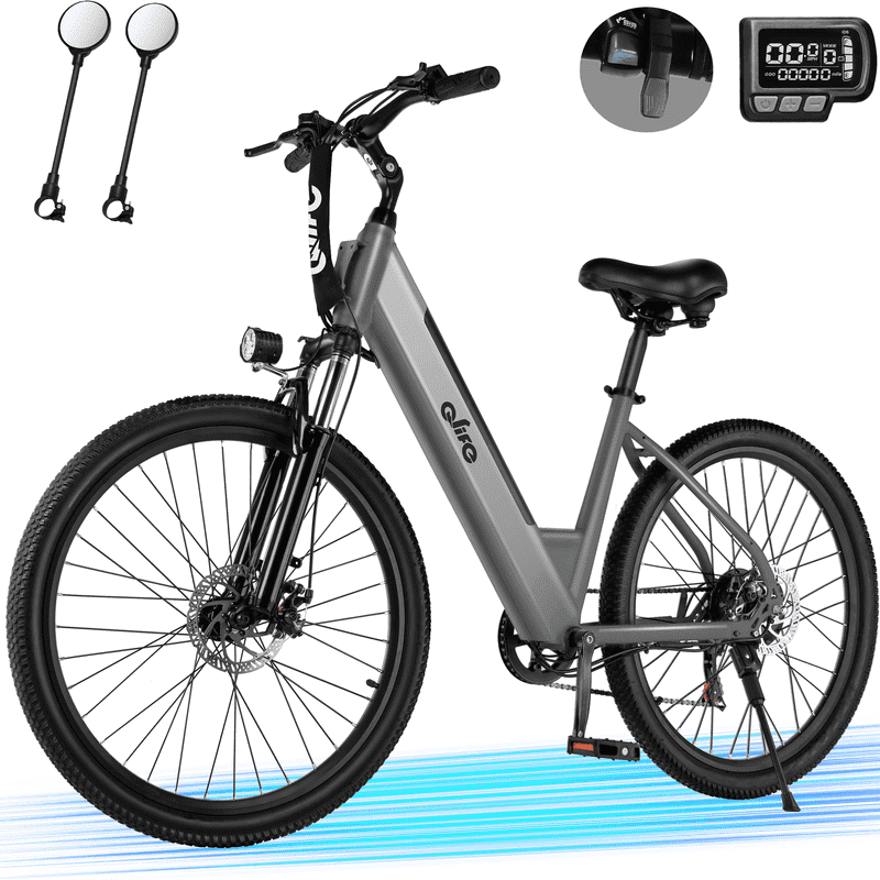 Cityone Electric Bike for Adults 26" Step-Through 20MPH Ebike with 2.1 ...
