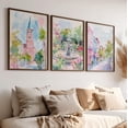 Cityscape Charleston SC Wall Art Rainbow Row Pineapple Fountain Church ...