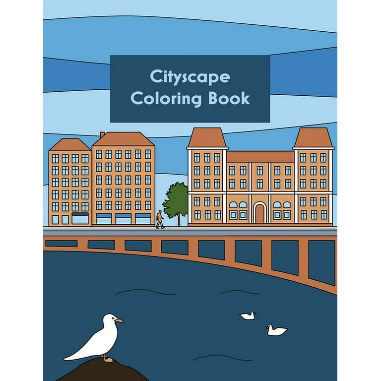 architecture coloring book pages