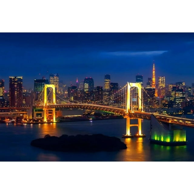 Cityscape Downtown Night Scene Skyscraper Backdrop Modern City Building ...