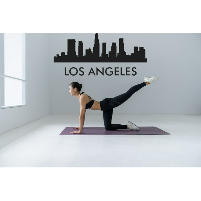 Cityscape Los Angeles with Text Vinyl Decal Removable Matte Finish ...