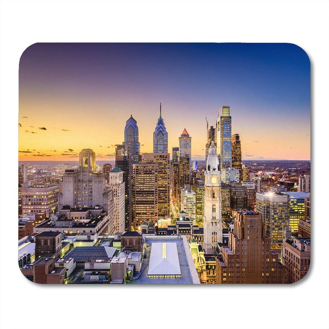 Cityscape Philadelphia Pennsylvania USA Downtown City Skyline Night ...