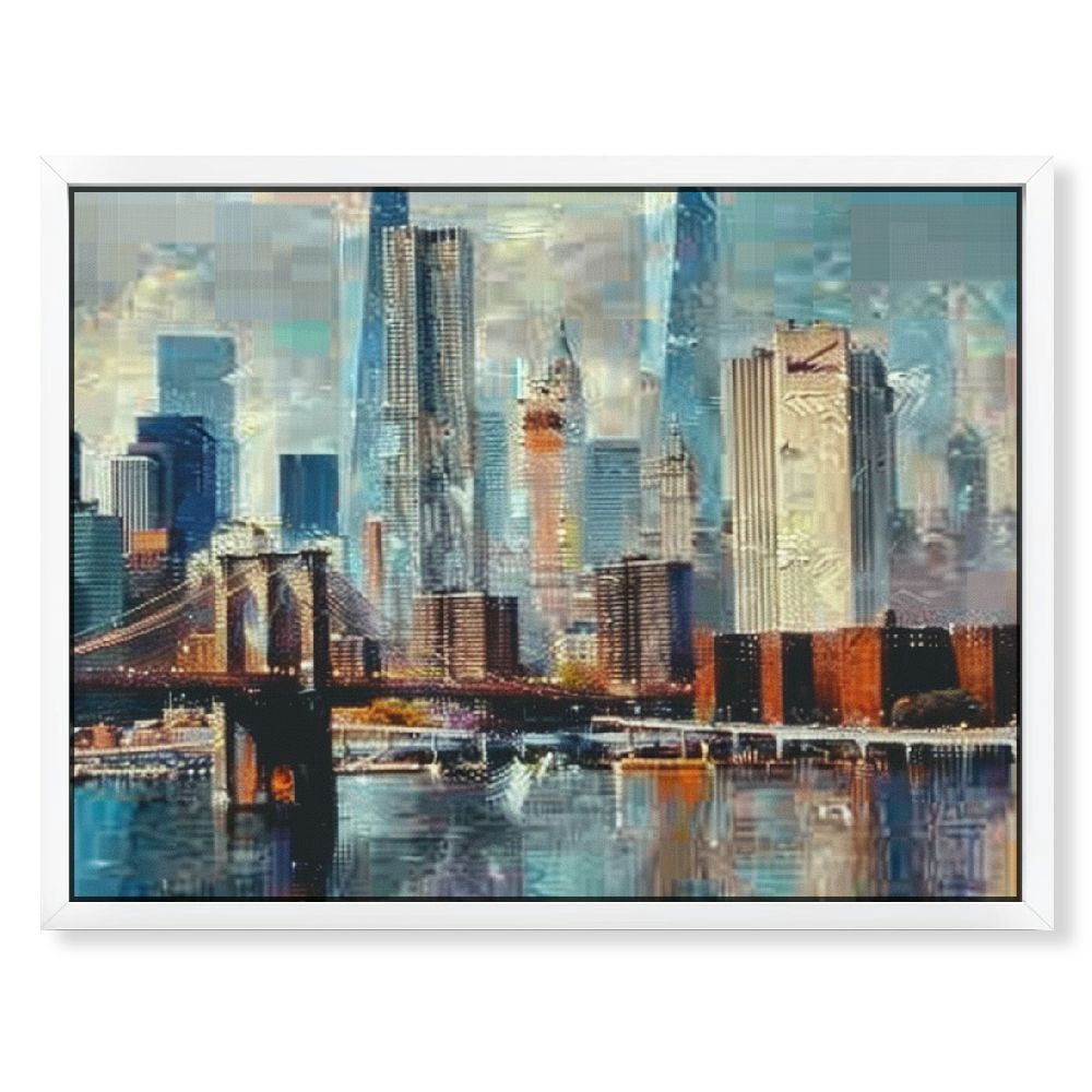 Cityscape Wall Art Abstract Skyline Modern for Bedroom Living Room Home ...