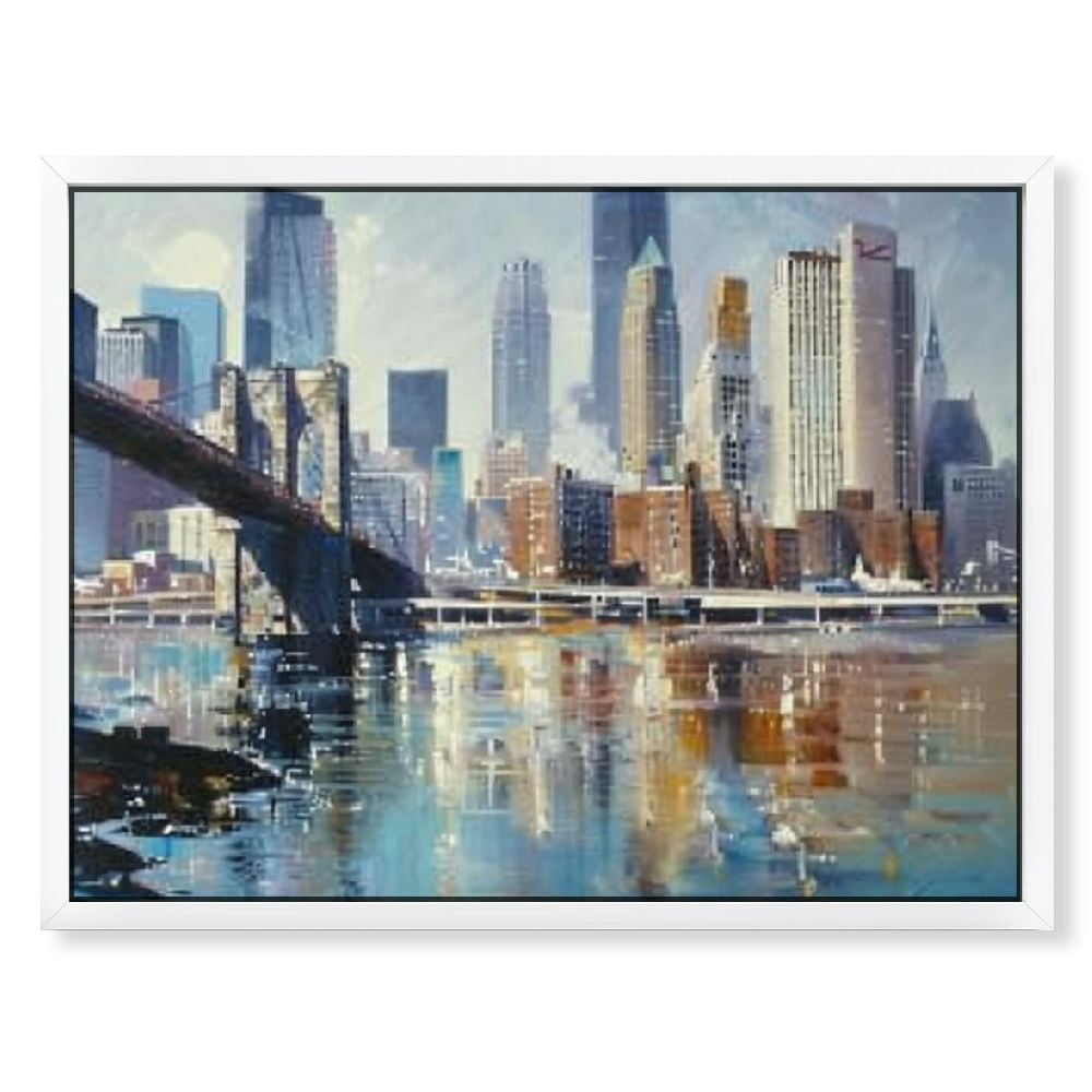 Cityscape Wall Art Abstract Skyline Modern for Bedroom Living Room Home ...