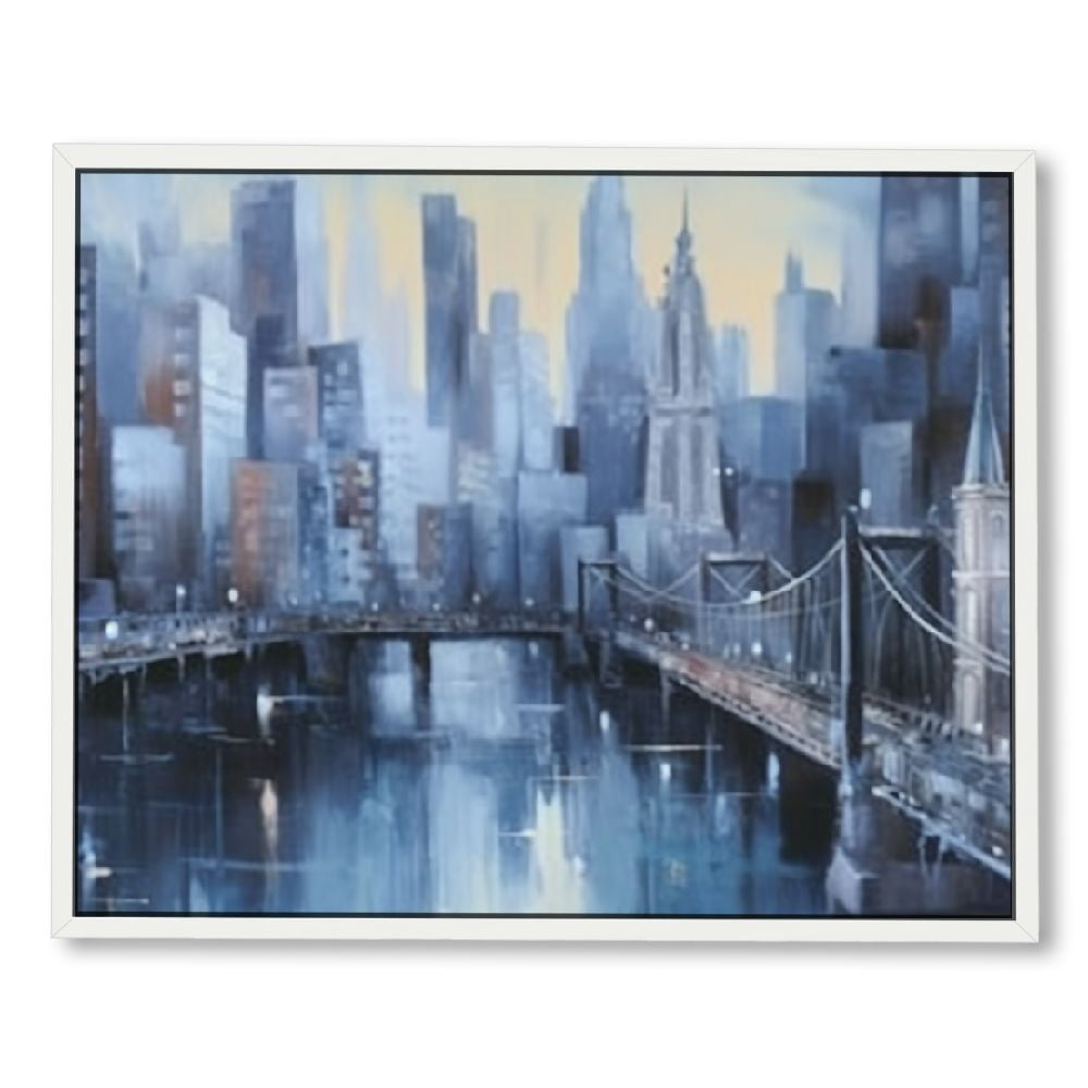 Cityscape Wall Art Abstract Skyline for Bedroom Living Room Home Office ...