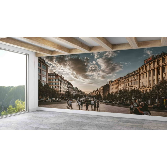 Cityscape Wall Decor, View Wall Print, Paper Wall Art, 3D Wallpaper ...