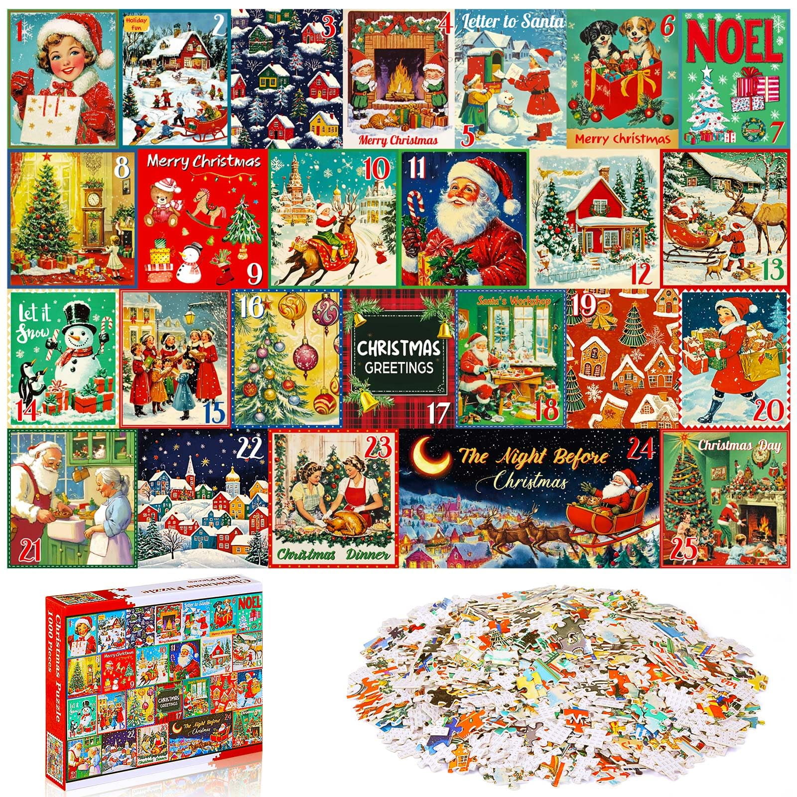 Civaner 1000 Piece Jigsaw Puzzles BSL1 for Adults Advent Calendar ...