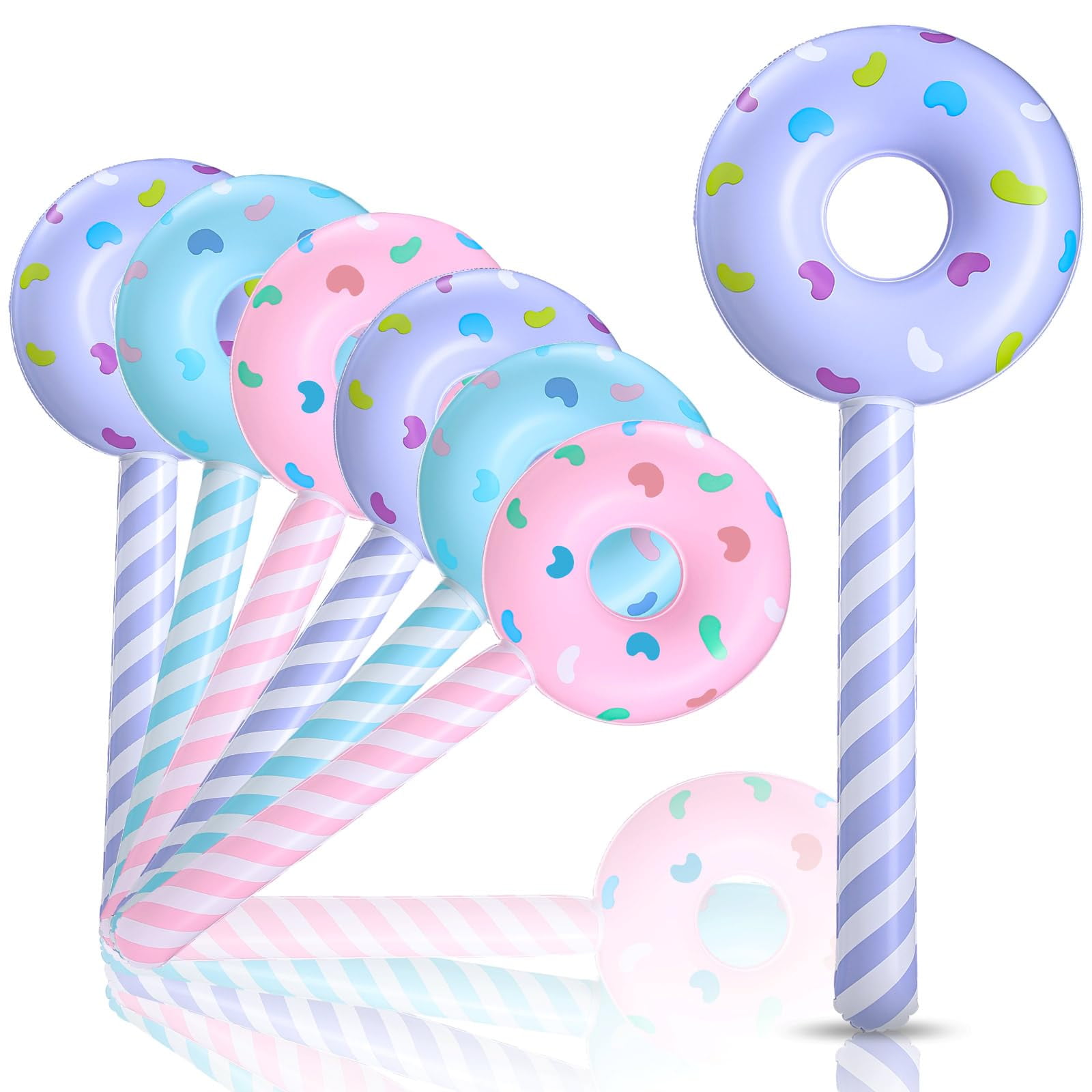 Civaner 6 Pcs Candy Birthday Party Decoration Donut 33 Inch Lollipop ...