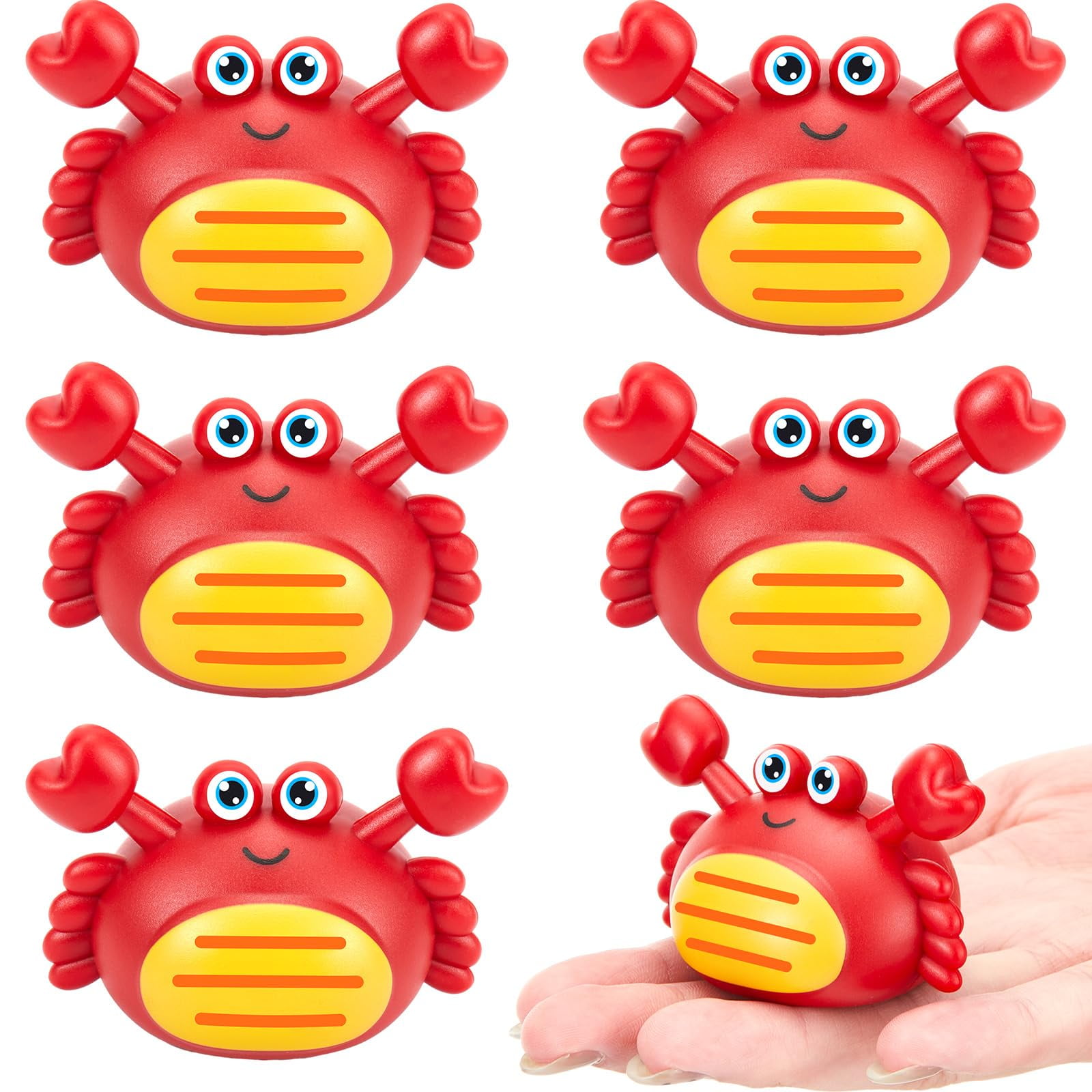 Civaner 6 Pcs Crab DHF10 Party Decoration Small Crab Back Cars Crab ...