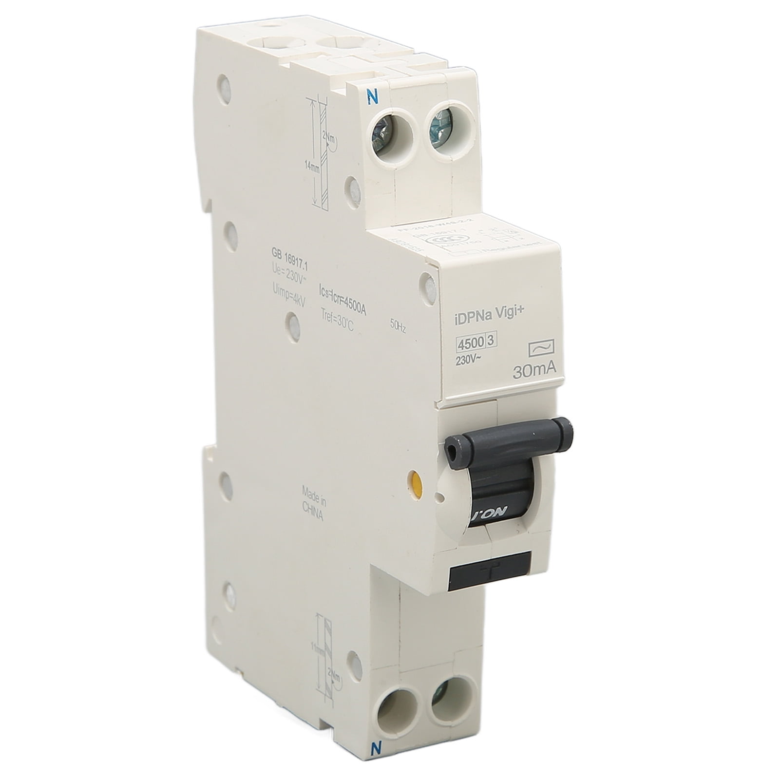 Civi Circuit Breaker 18mm 230V 10A with Integrated Leakage Protection ...
