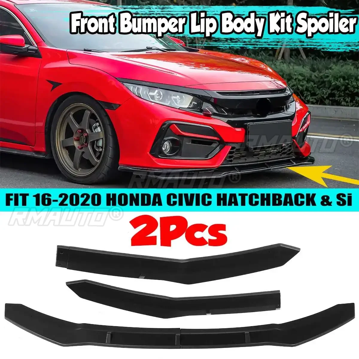 Civic Hatchback Lip Car Front Bumper Splitter Lip Diffuser Guard ...