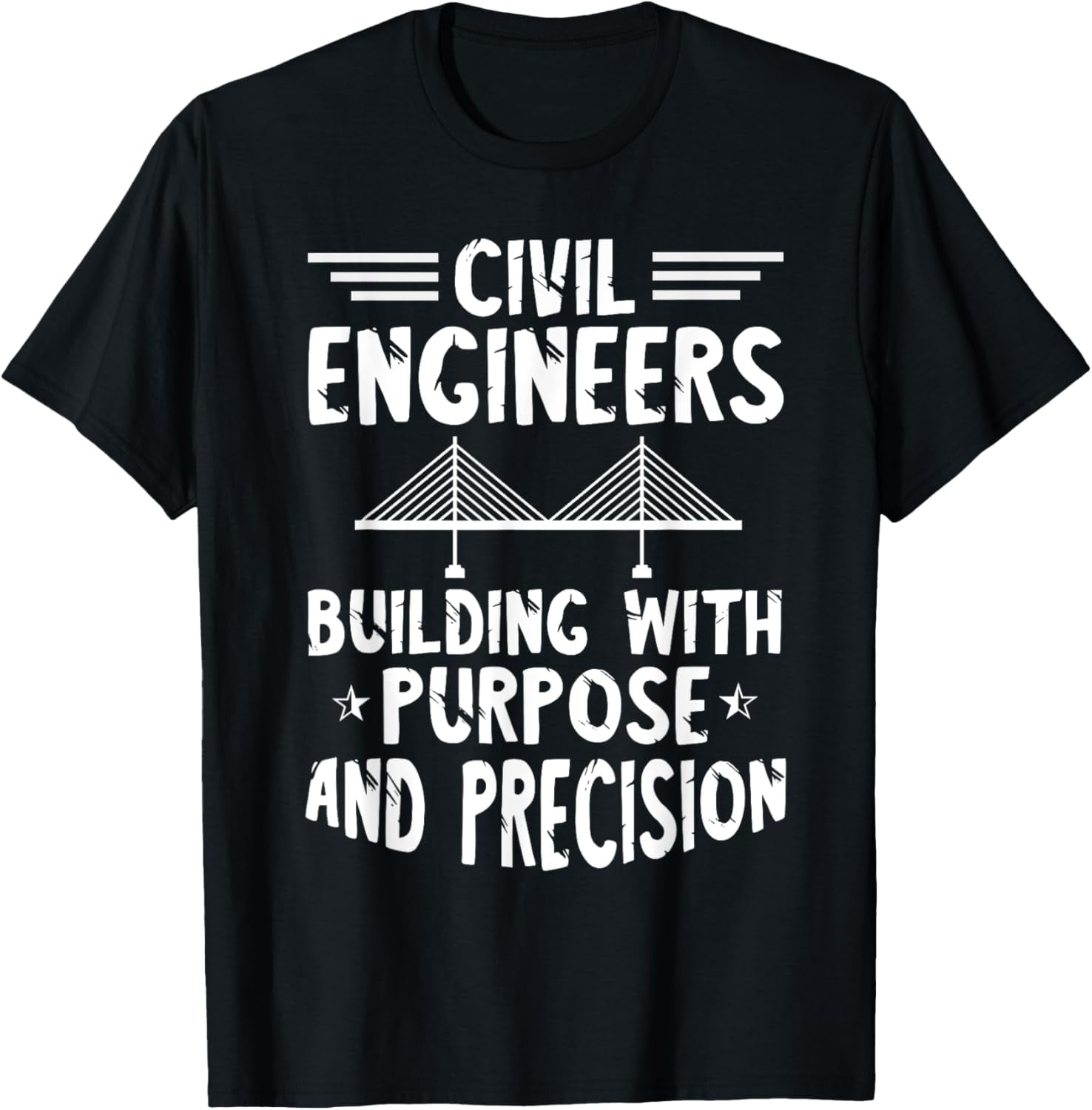 Civil Engineer Building With Purpose Civil Engineering T-Shirt ...