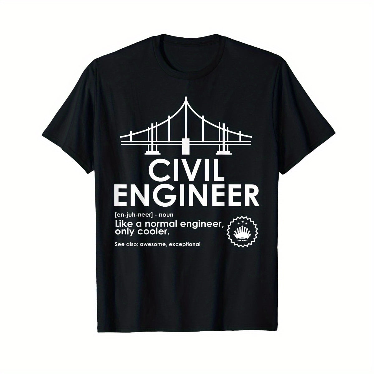 Civil Engineer Definition Funny Engineering Birthday Father T-Shirt ...