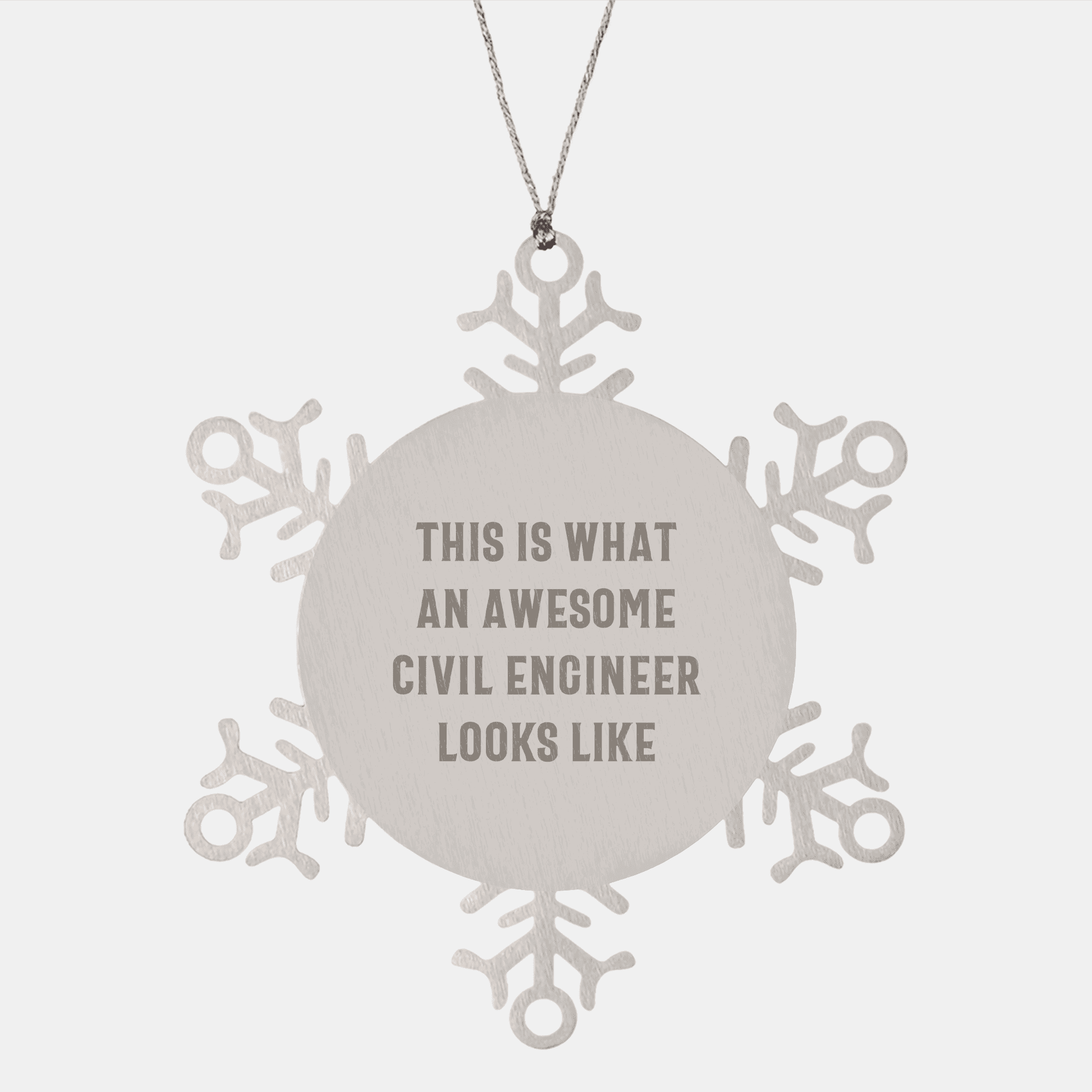 Civil Engineer Gifts, Funny Snowflake Ornament, Christmas Unique ...