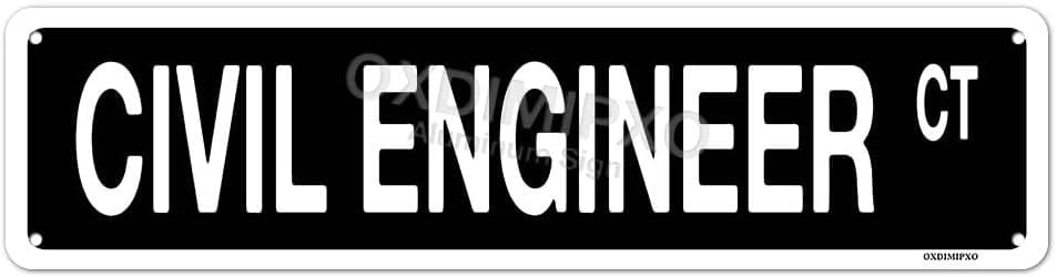 Civil Engineer Street Sign City Code Rule Drafting Black Print ...