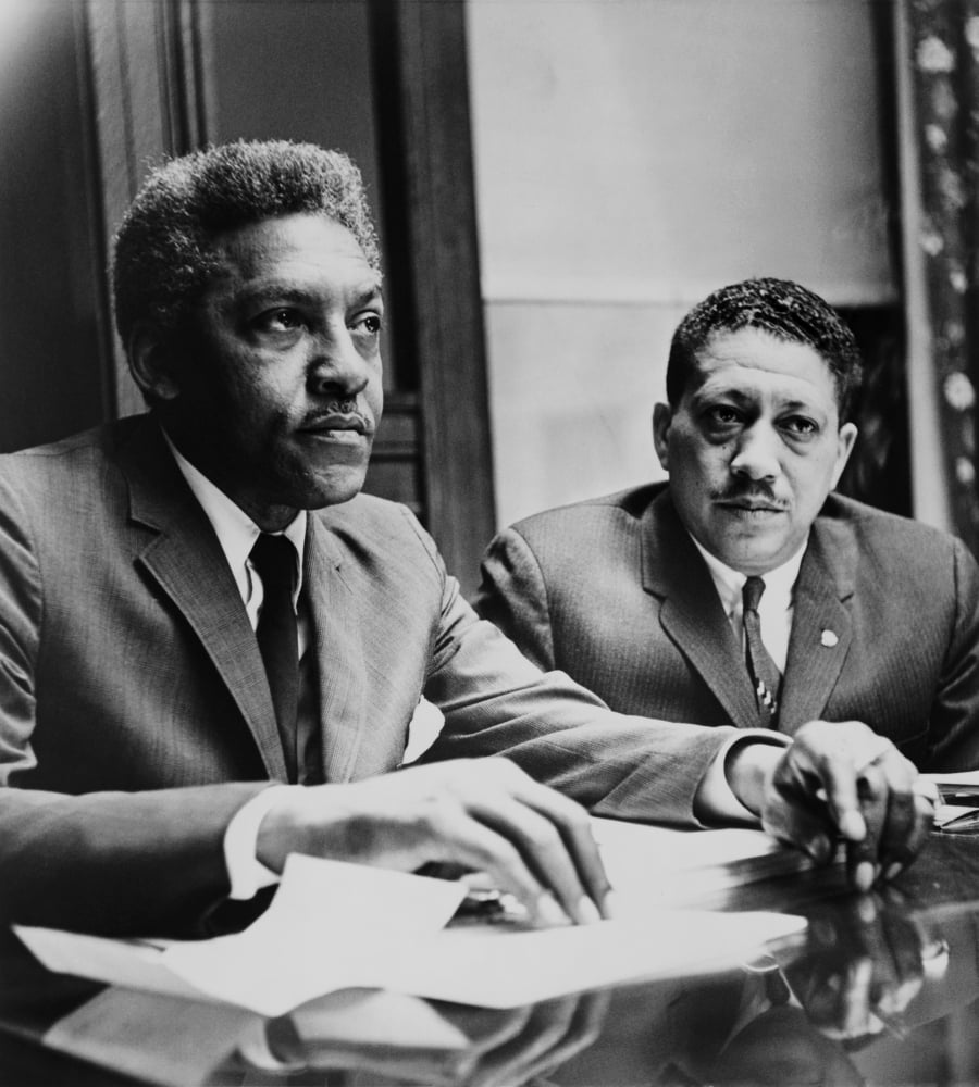 Civil Rights Leaders Bayard Rustin And Dr. Eugene Reed At Freedom House ...