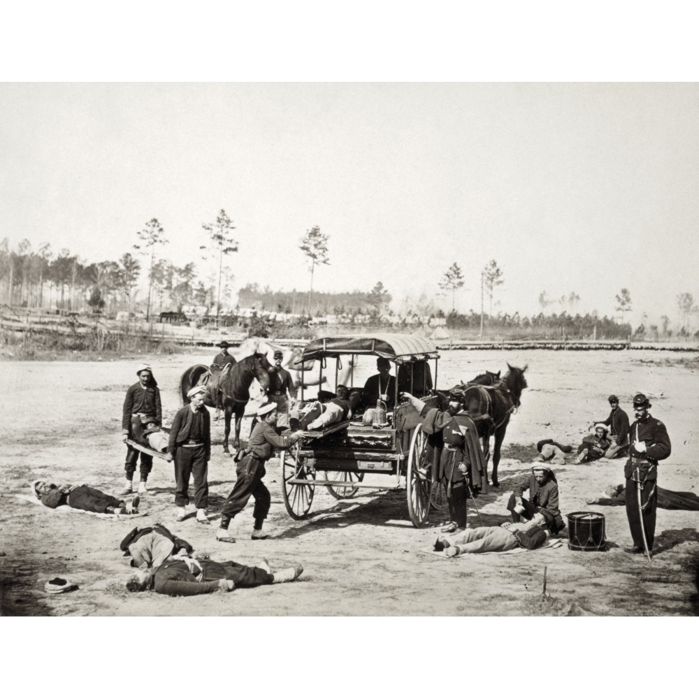 Civil War Ambulance 1864. Nambulance Drill At The Headquarters Of The ...