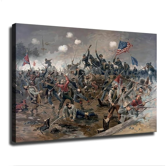 Civil War Battle Canvas Poster Modern Aesthetic Picture Wall Art Home ...