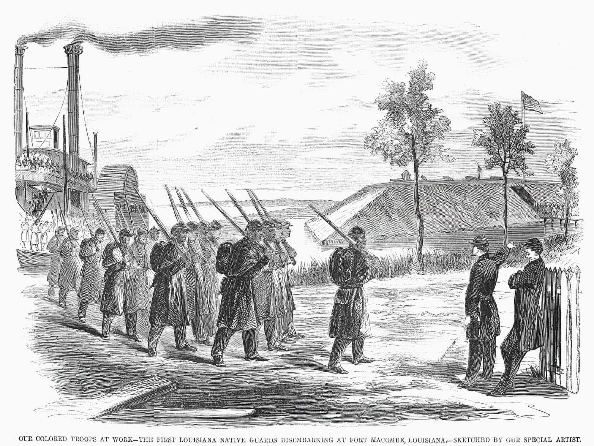 Civil War Black Troops. Nthe First Louisiana Native Guards Disembark At ...