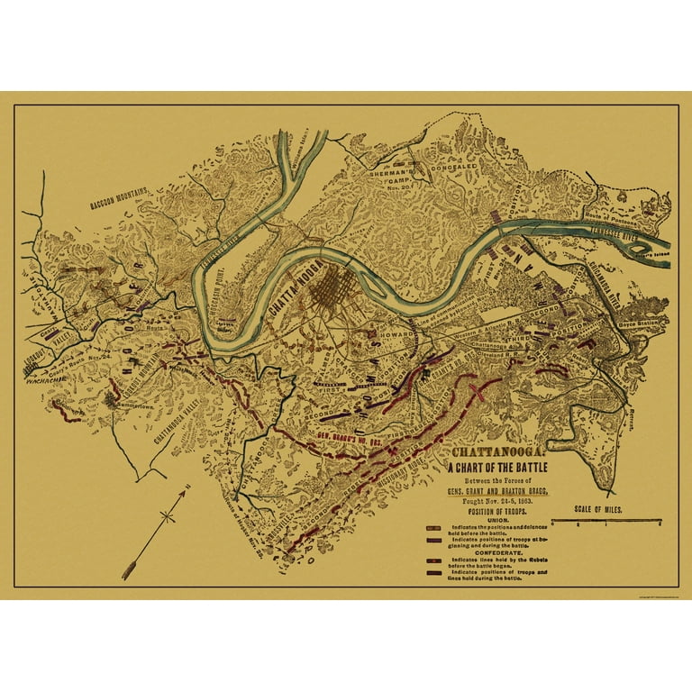 Chattanooga Civil War Map