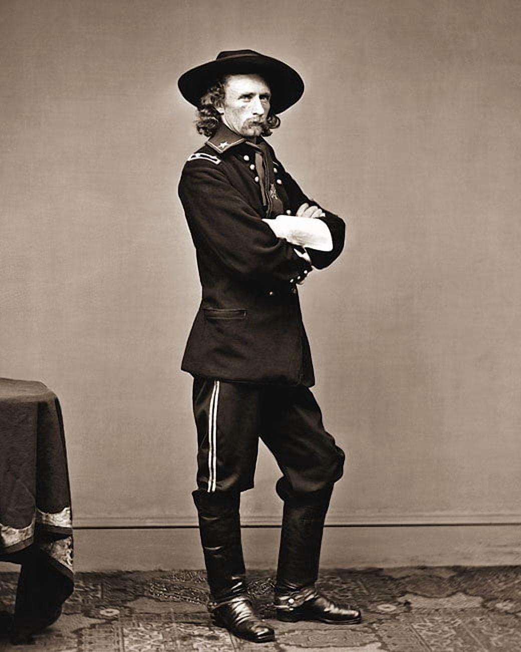 Civil War General George Custer Portrait Style - A - 24x36 Inch ...