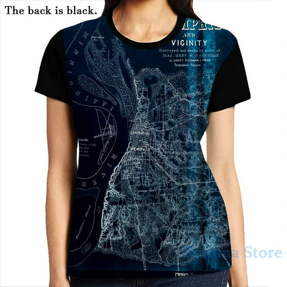 Civil War Maps 1119 Memphis and vicinity Inverted men T-Shirt women ...