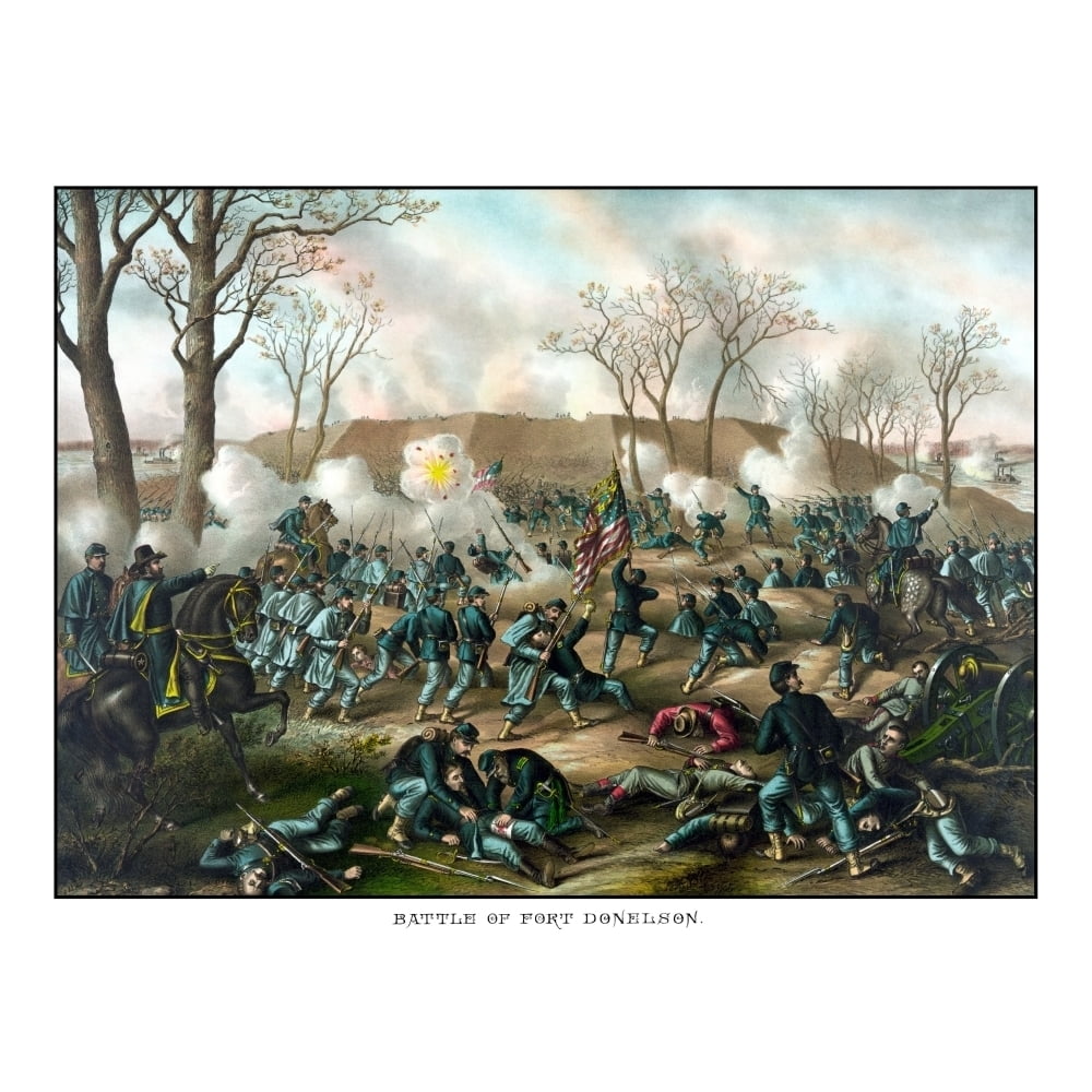 Civil War Print of The Battle of Fort Donelson Poster Print - Walmart.com