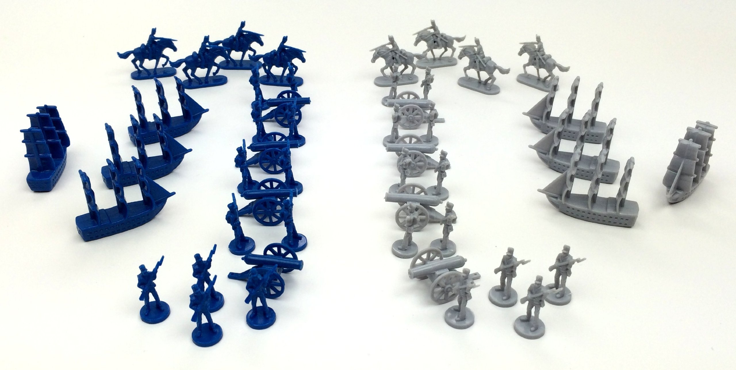 Civil War Toy Soldiers: Set of 48 Union Blue and Confederate Grey Army ...
