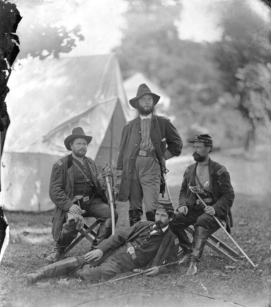 Civil War Union Officers. Ncol. James H. Childs With Other Officers Of The 4Th Pennsylvania ...