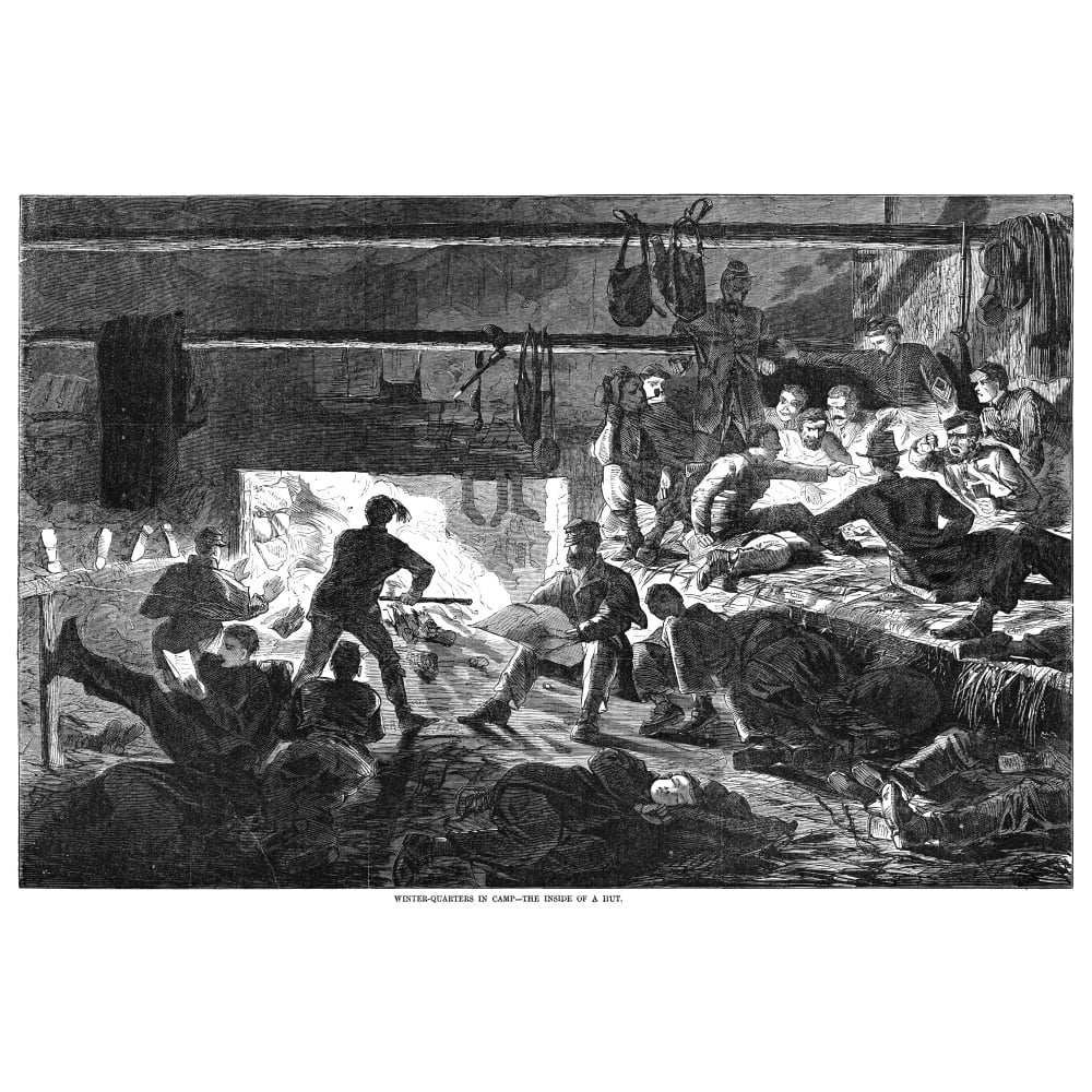 Civil War Winter Quarters. Ninterior Of A Winter Hut At A Union Army ...