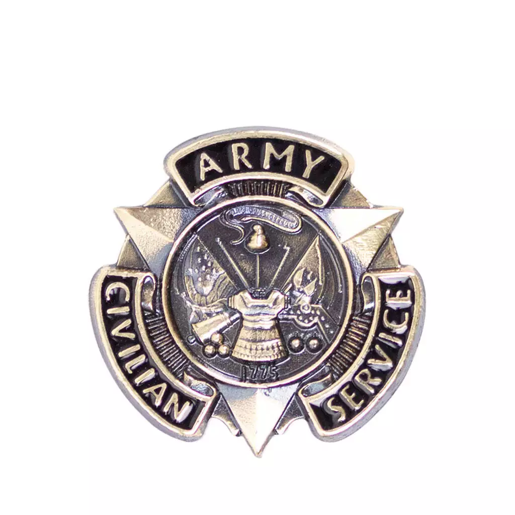 Civilian Service Bronze U.S. Genuine Army Lapel Pin Genuine Badge 3/4 ...